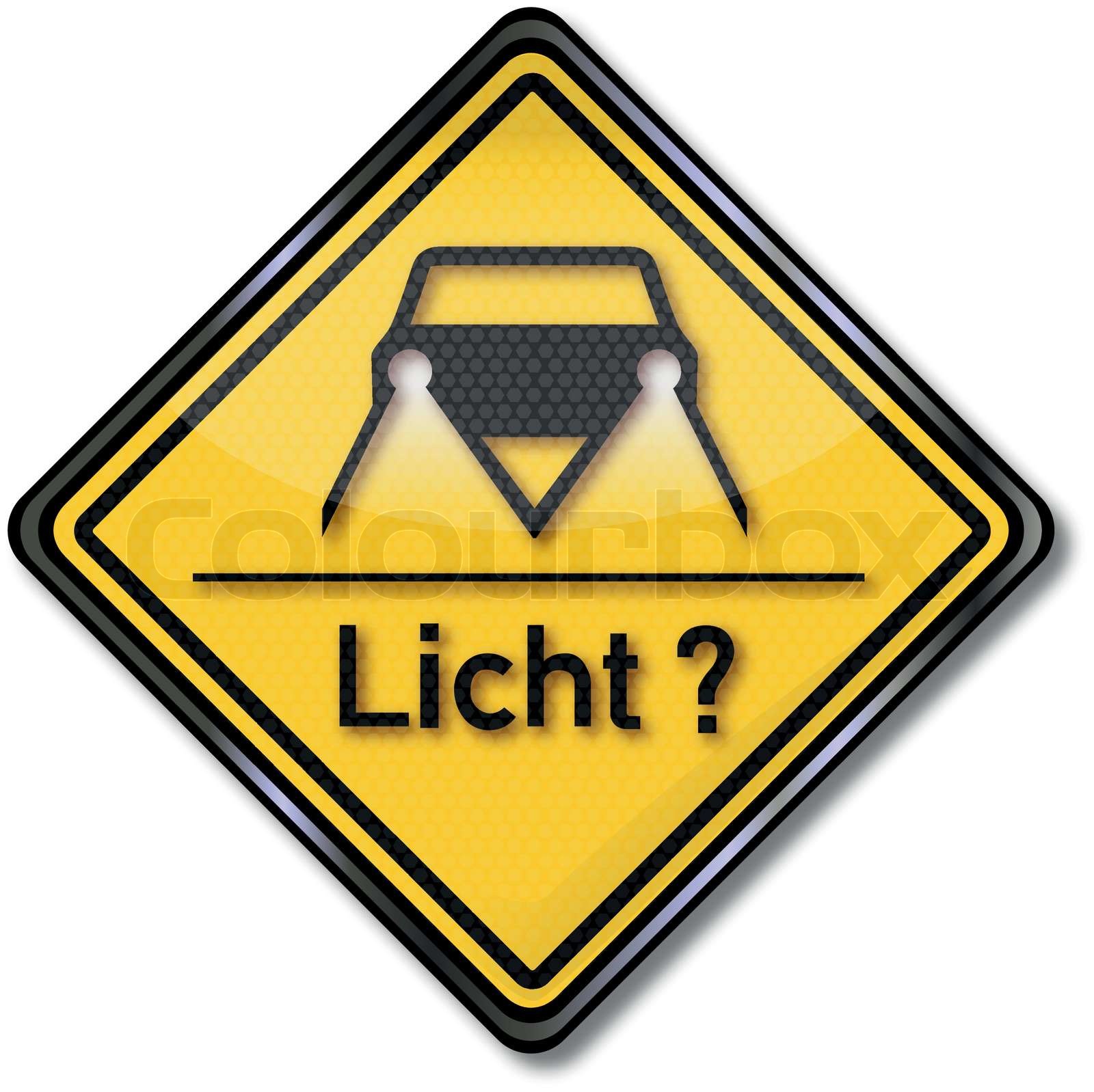 Schild Autolicht | Stock-Vektor | Colourbox