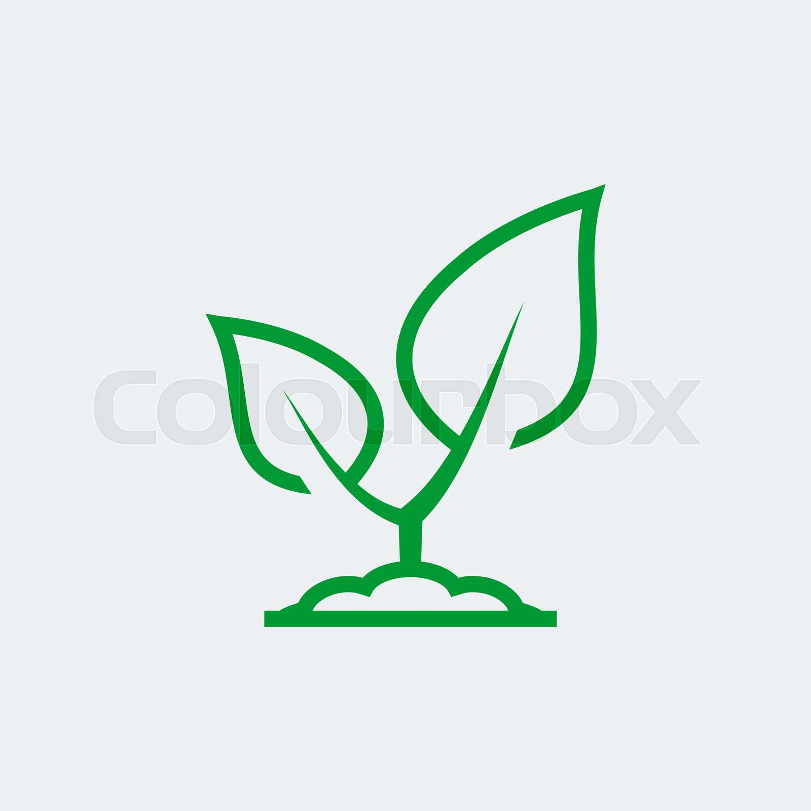 Plant growing icon in thin line style | Stock vector | Colourbox