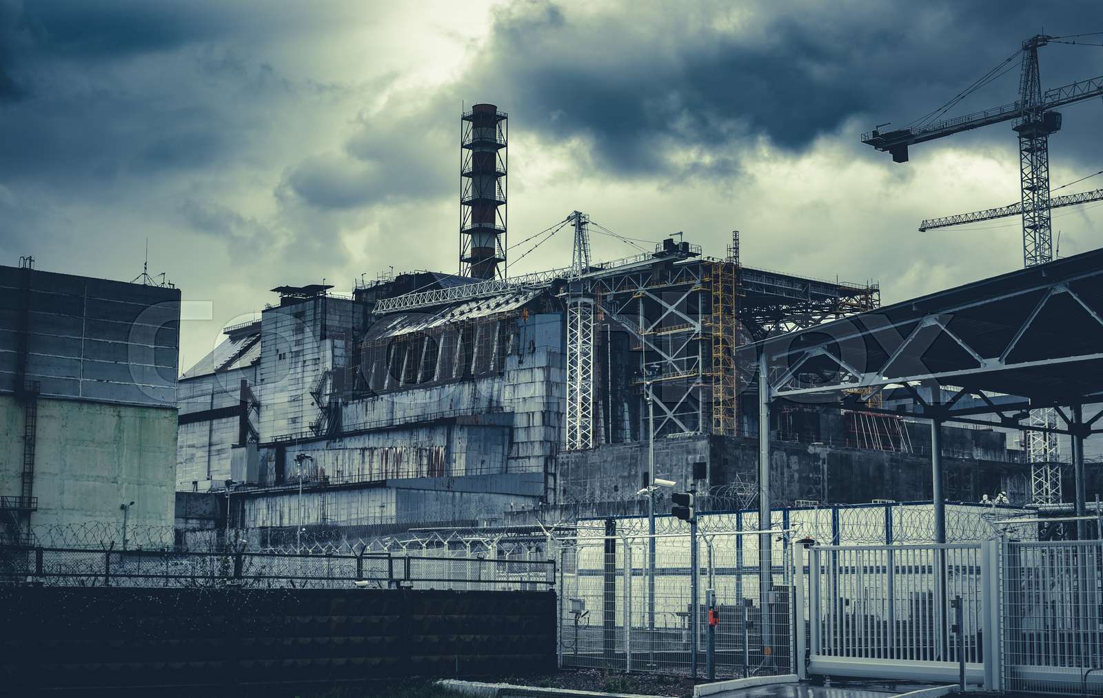 fourth reactor of the Chernobyl Nuclear Power Plant | Stock image ...