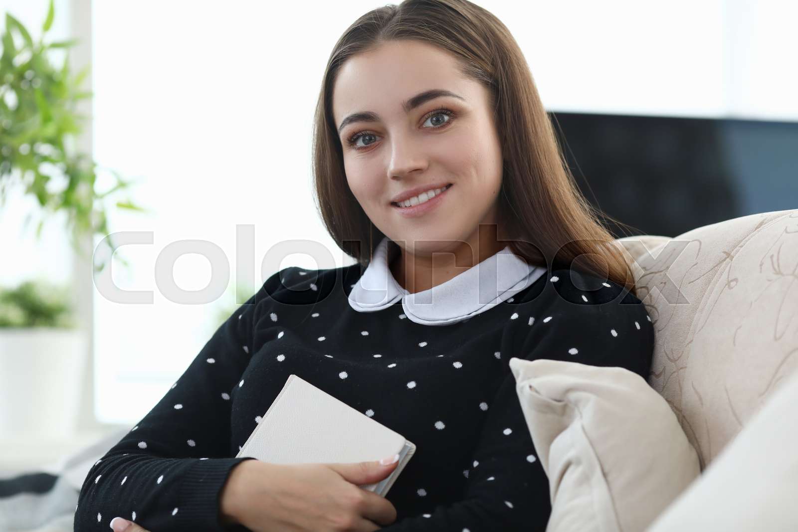 Beautiful lady at home | Stock image | Colourbox