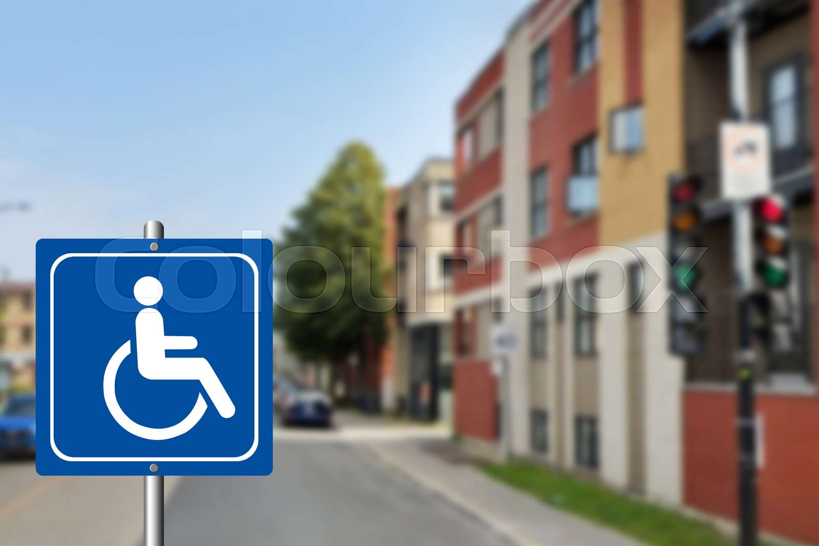 The road sign for disable people | Stock image | Colourbox
