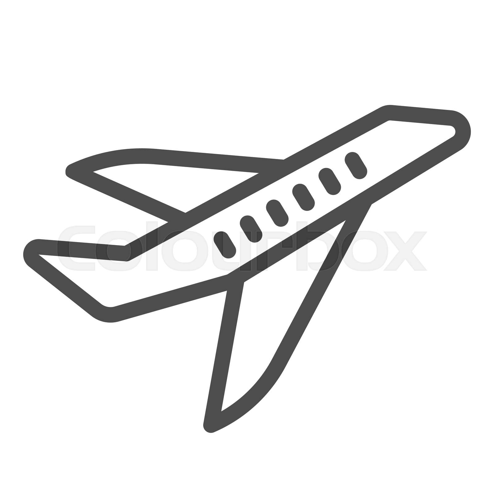 White Airplane Icon
