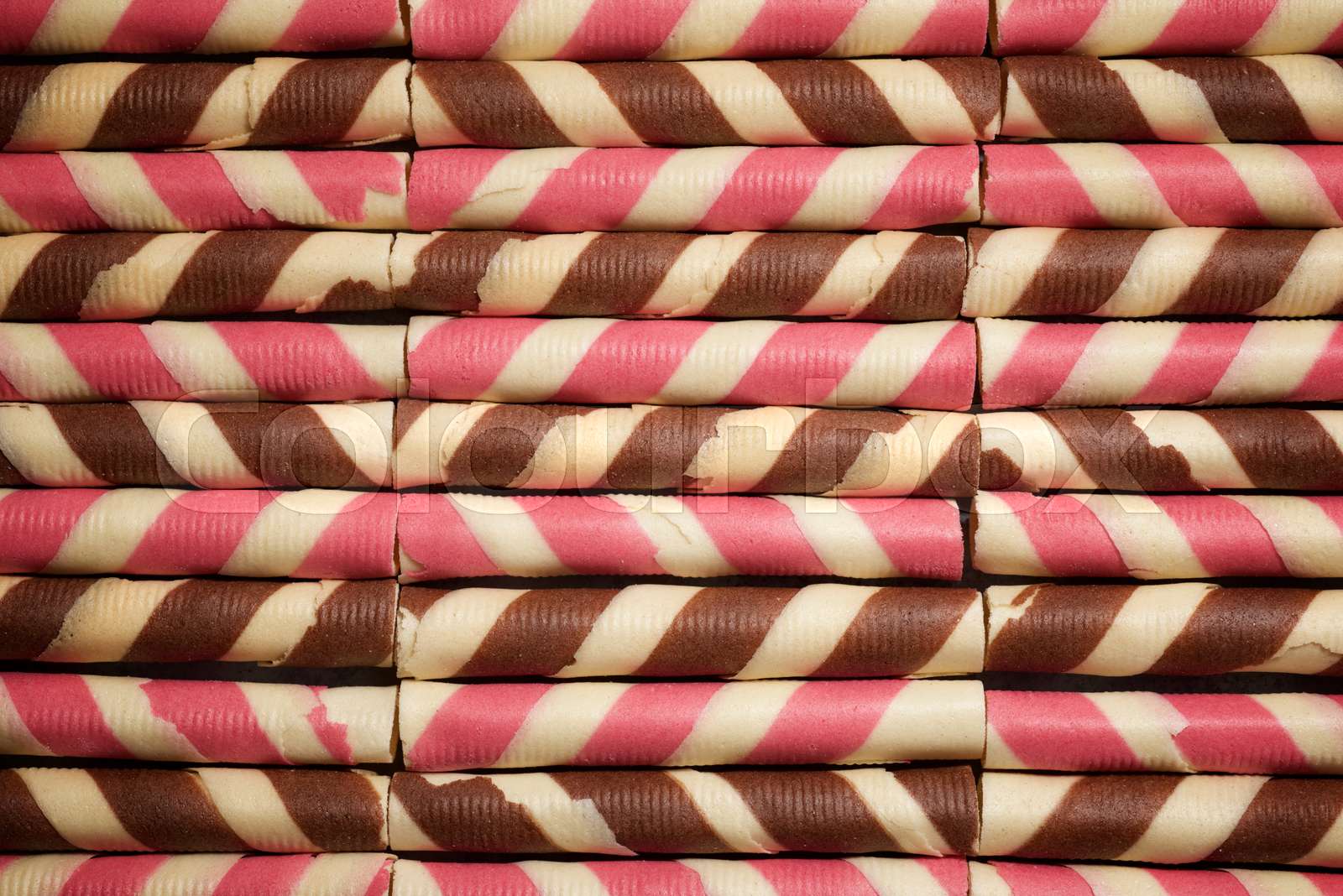 Wafer rolls view | Stock image | Colourbox