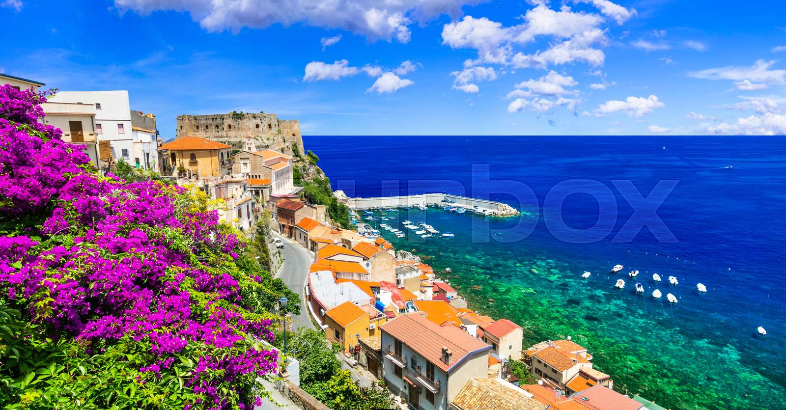 Beautiful coastal town Scilla in Calabria. Italy | Stock image | Colourbox