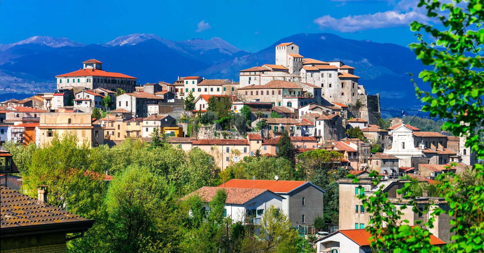 Traditional beautiful village (borgo) of Italy - medieval Ceccano in ...
