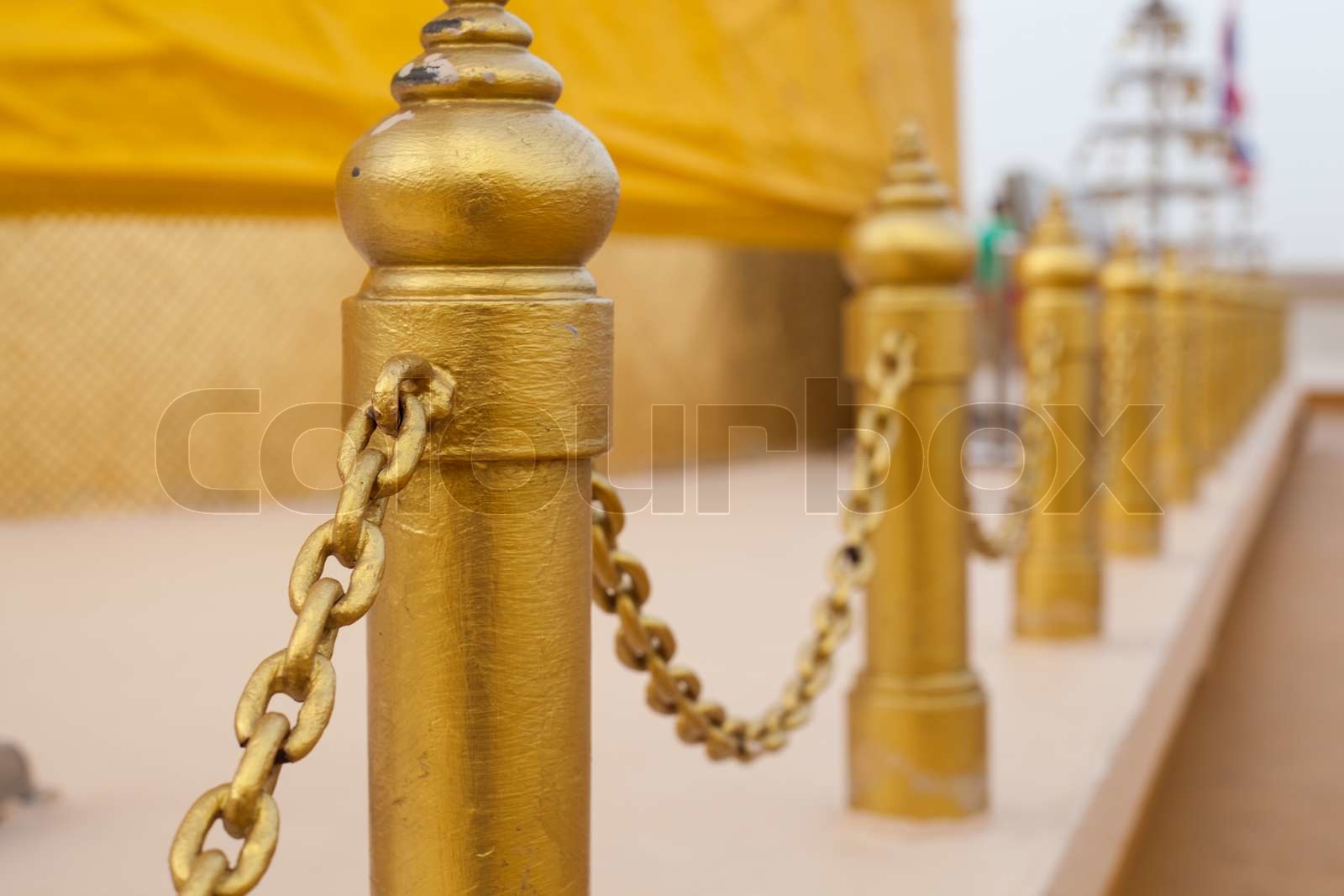 Pole and a chain | Stock image | Colourbox