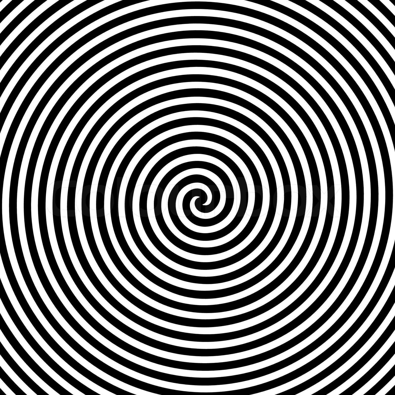 Black And White Swirl Hypnotic