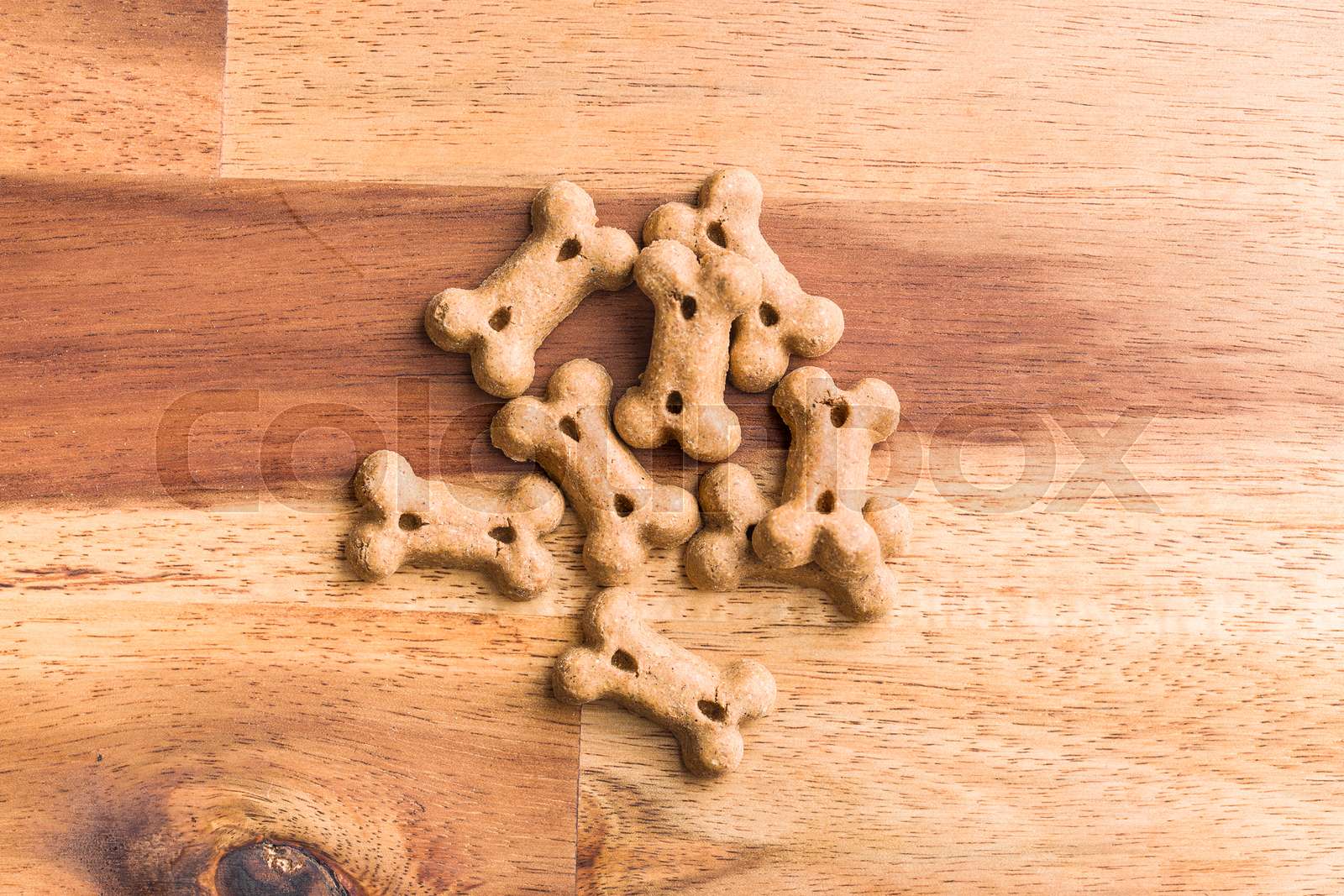 Dog food shaped like bones. | Stock image | Colourbox