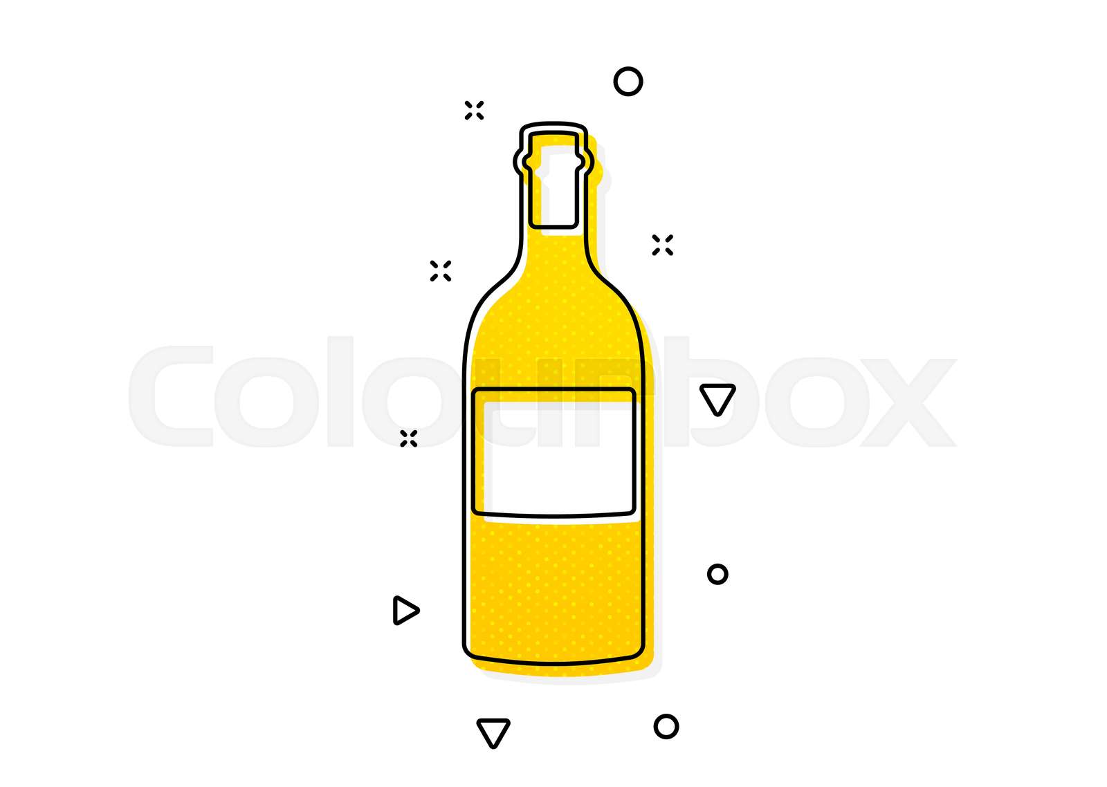 Wine bottle icon. Merlot or Cabernet Sauvignon sign. Vector | Stock ...
