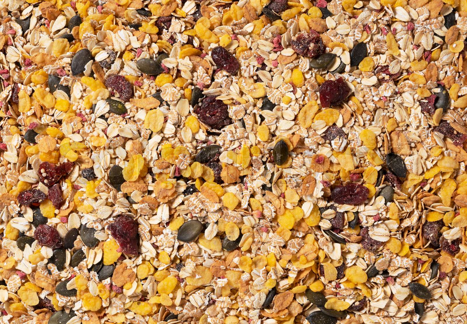 Granola photographed on the entire screen | Stock image | Colourbox