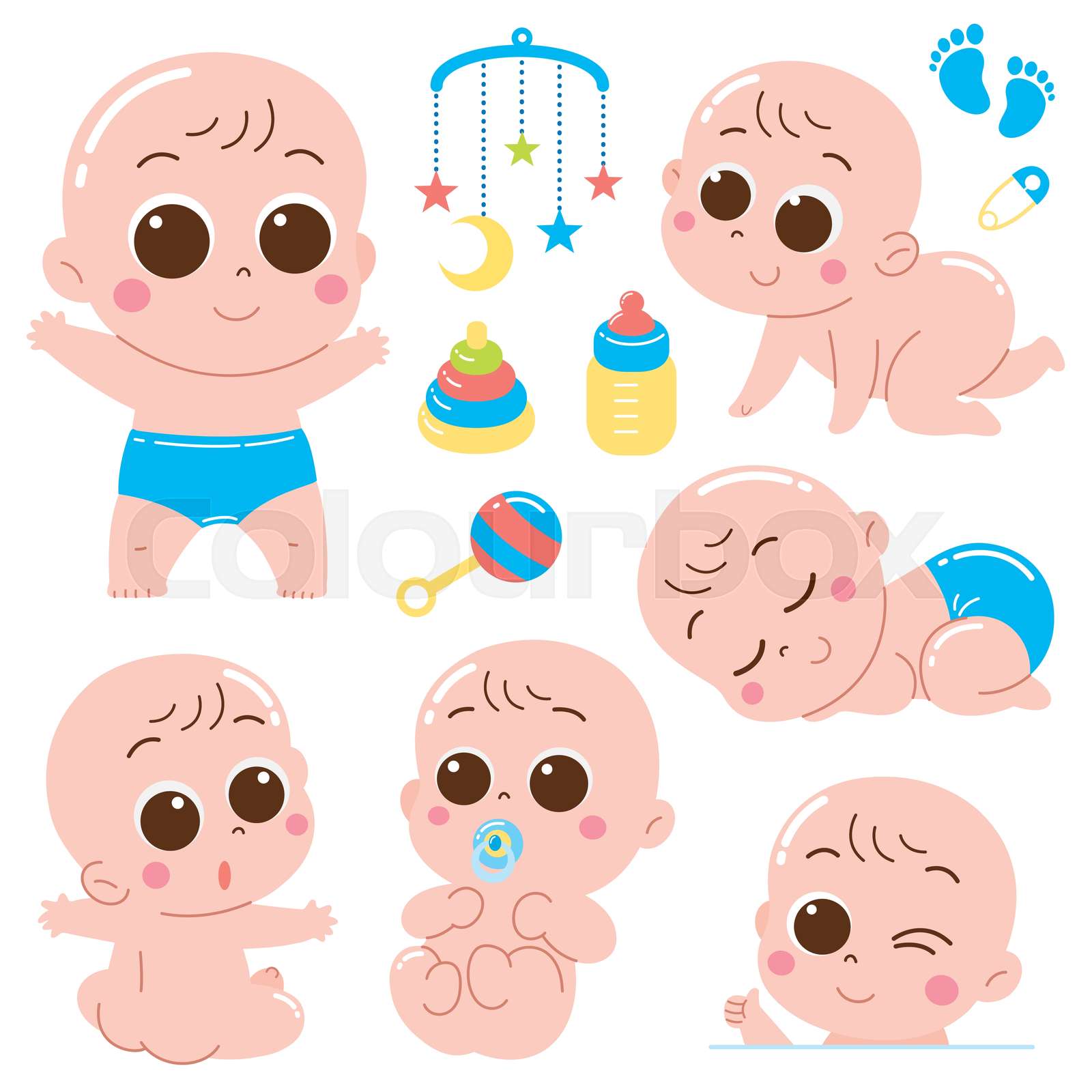 Baby character | Stock vector | Colourbox