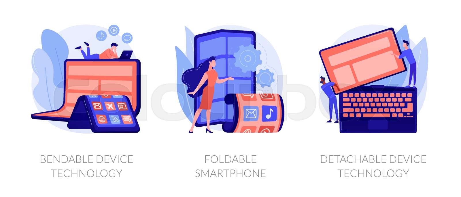 Innovative screen technologies vector concept metaphors. | Stock vector ...