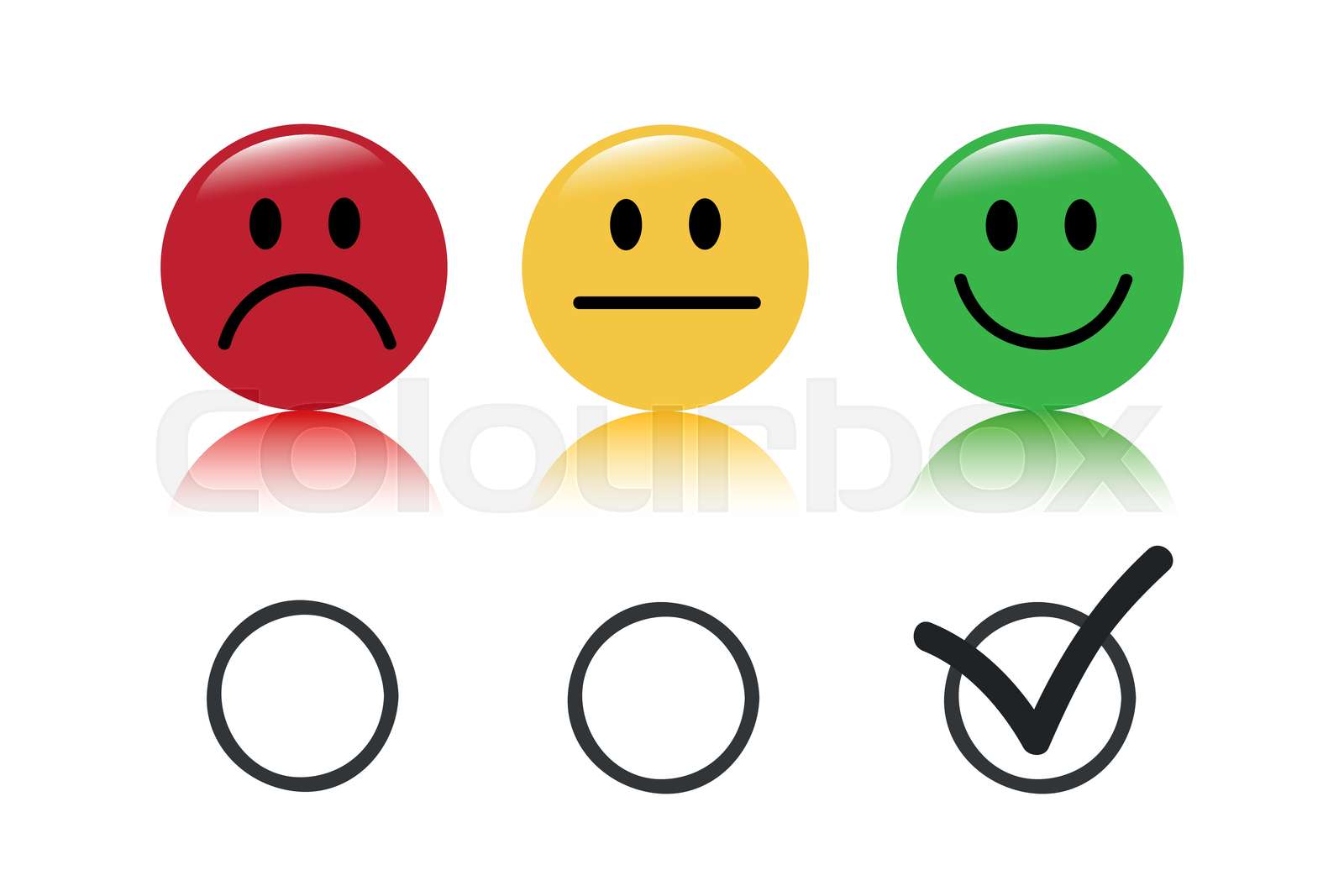 smiley, green, face | Stock vector | Colourbox