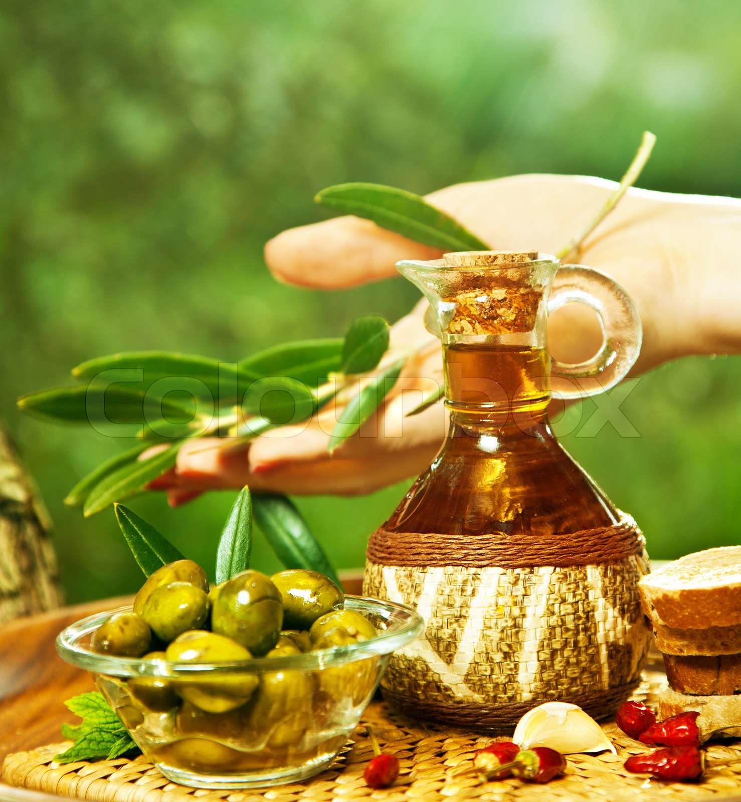 Homemade olive oil | Stock image | Colourbox