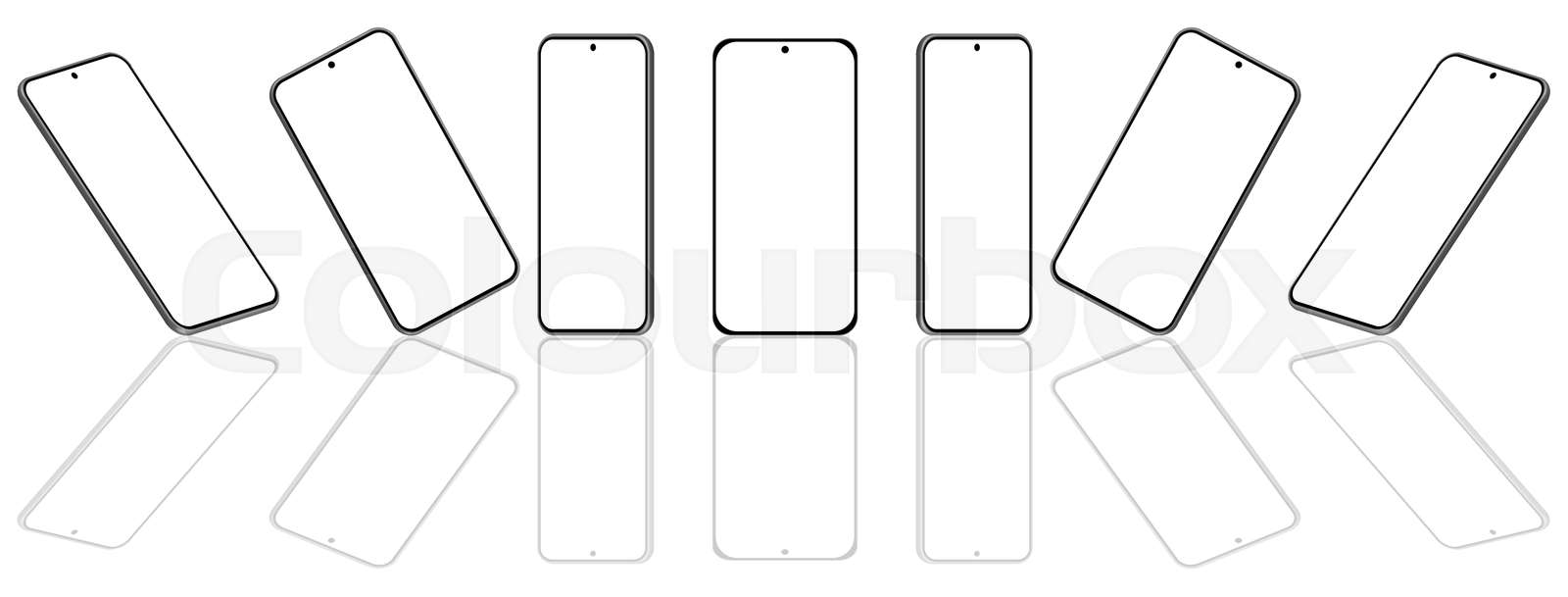 smartphone, grafik, freigestellt | Stock-Vektor | Colourbox