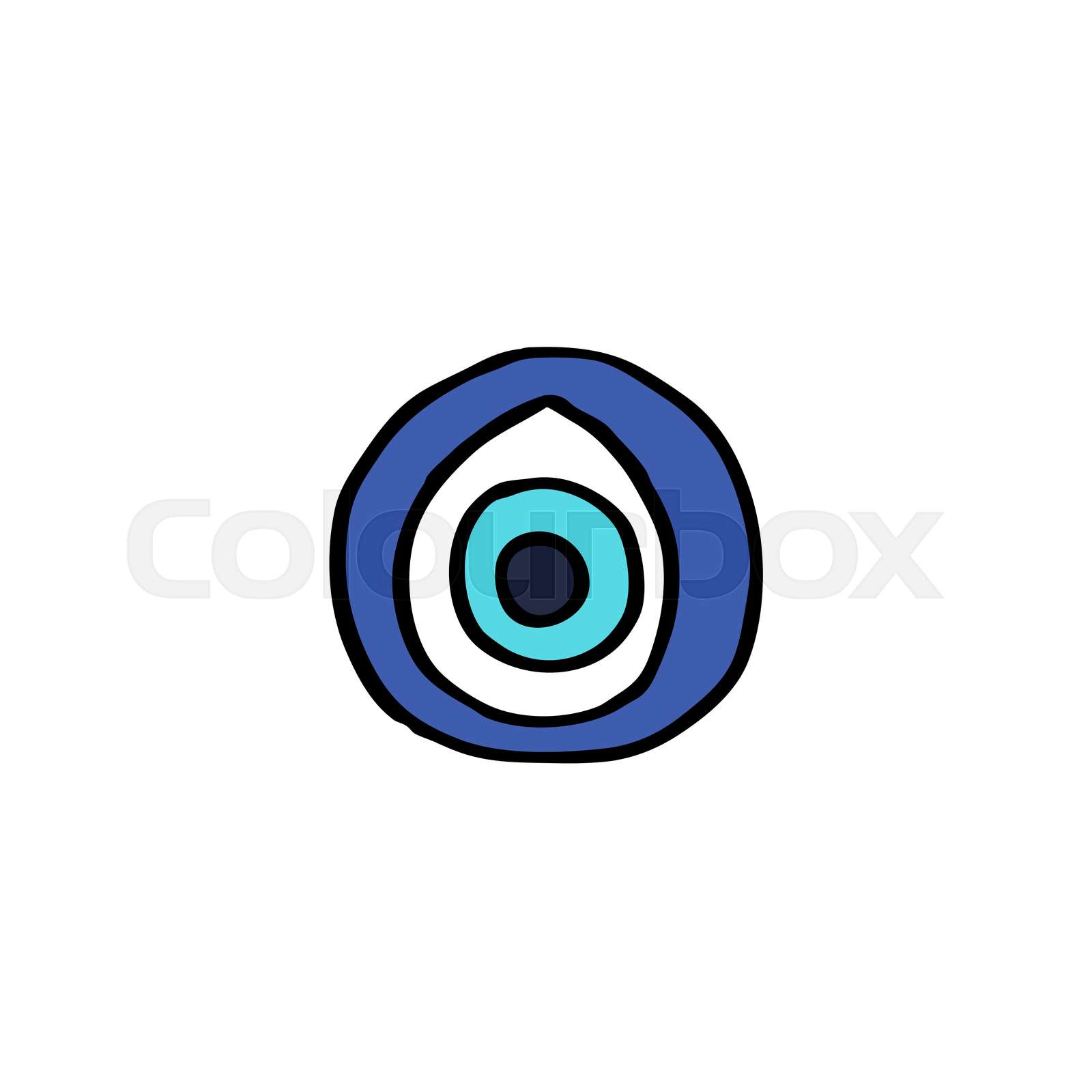 fatima eye doodle icon, vector illustration | Stock vector | Colourbox