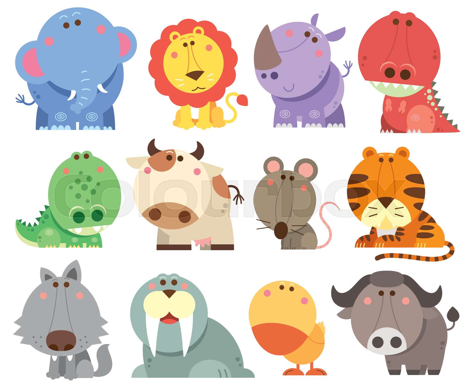 Animals cartoons | Stock vector | Colourbox