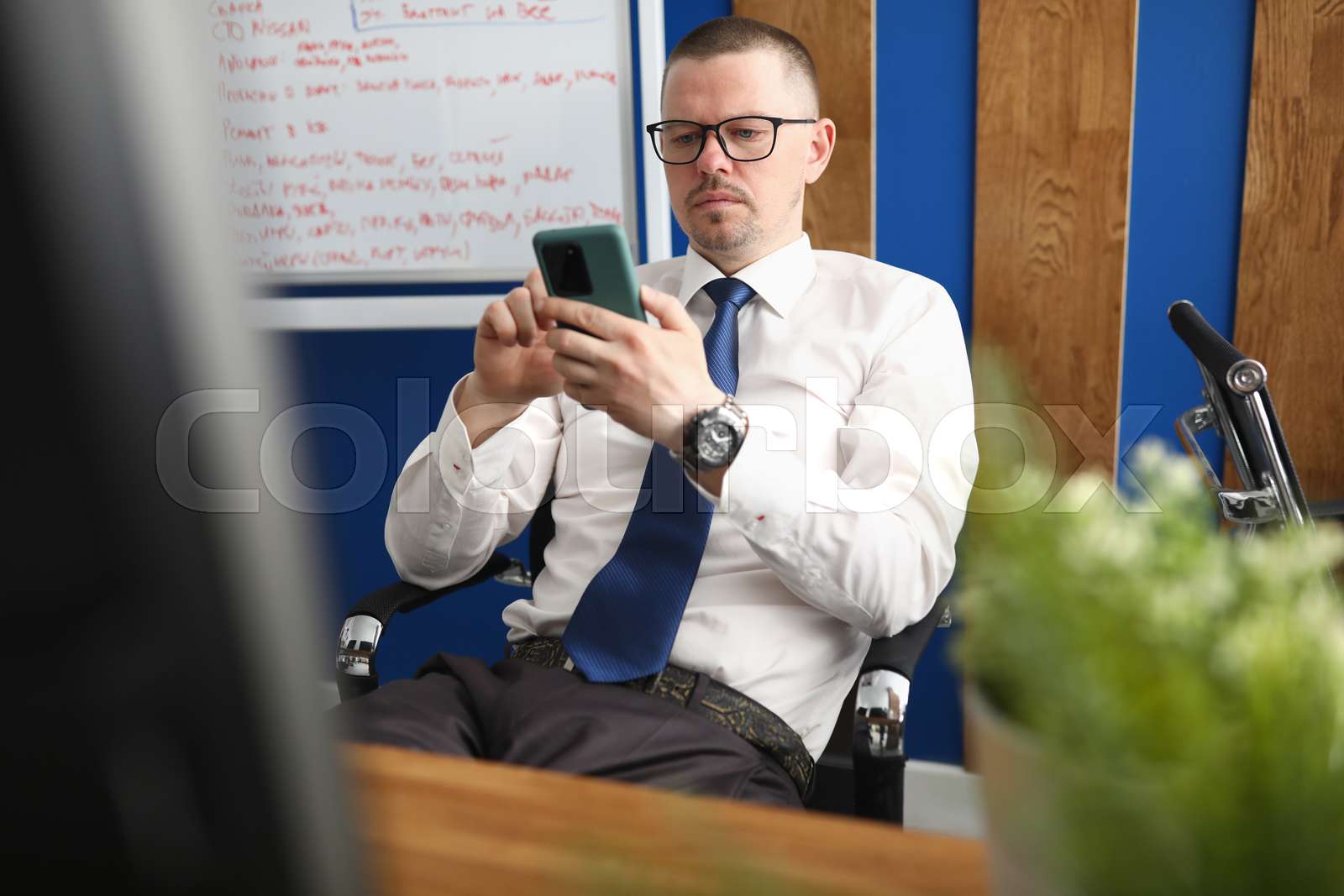 Concentrated adult at work | Stock image | Colourbox