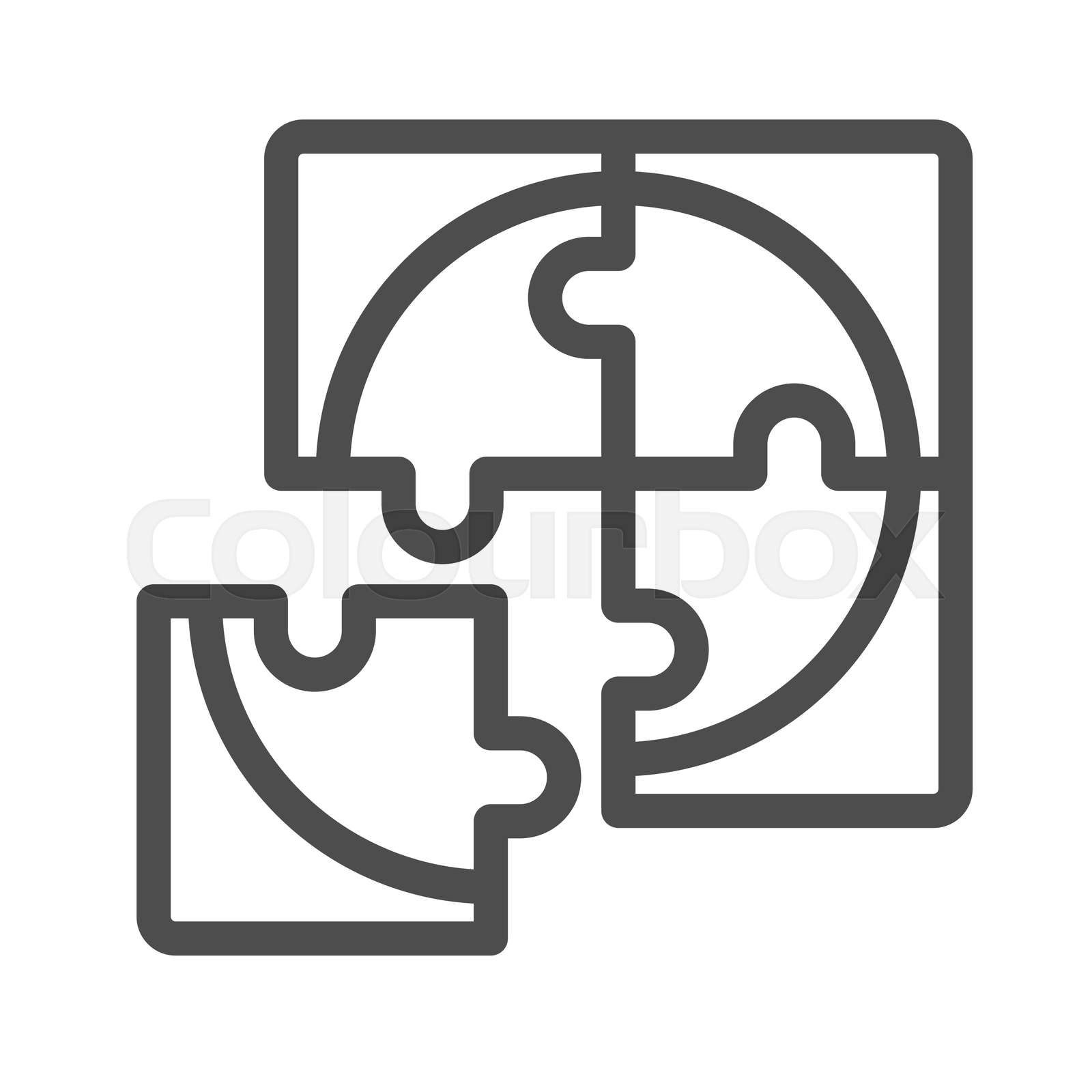 Black Puzzle Piece Icon