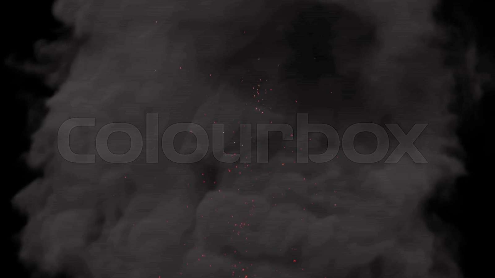 A cloud of thick smoke with sparks of a burning fire rising up HD ...