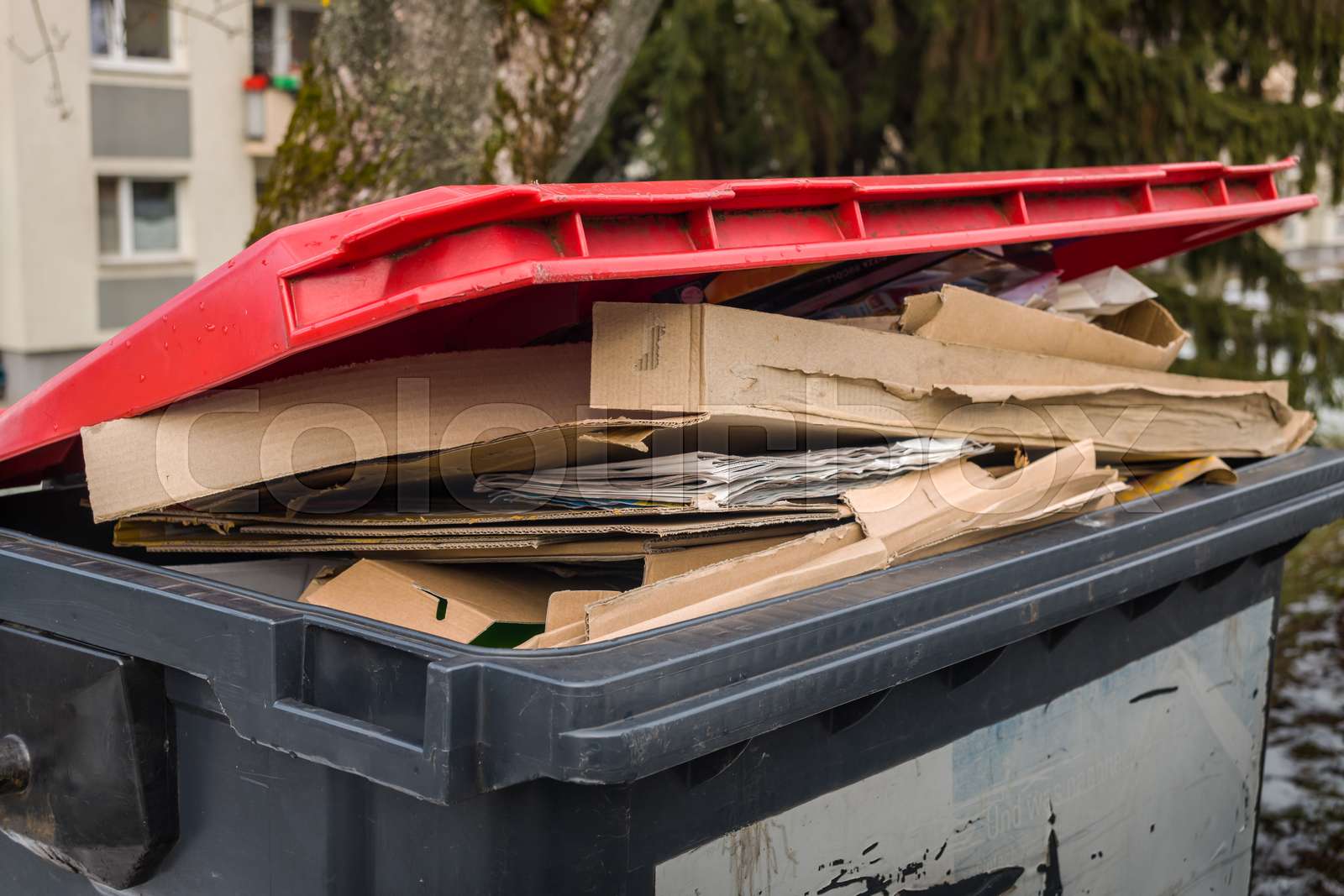 a waste paper collection container | Stock image | Colourbox