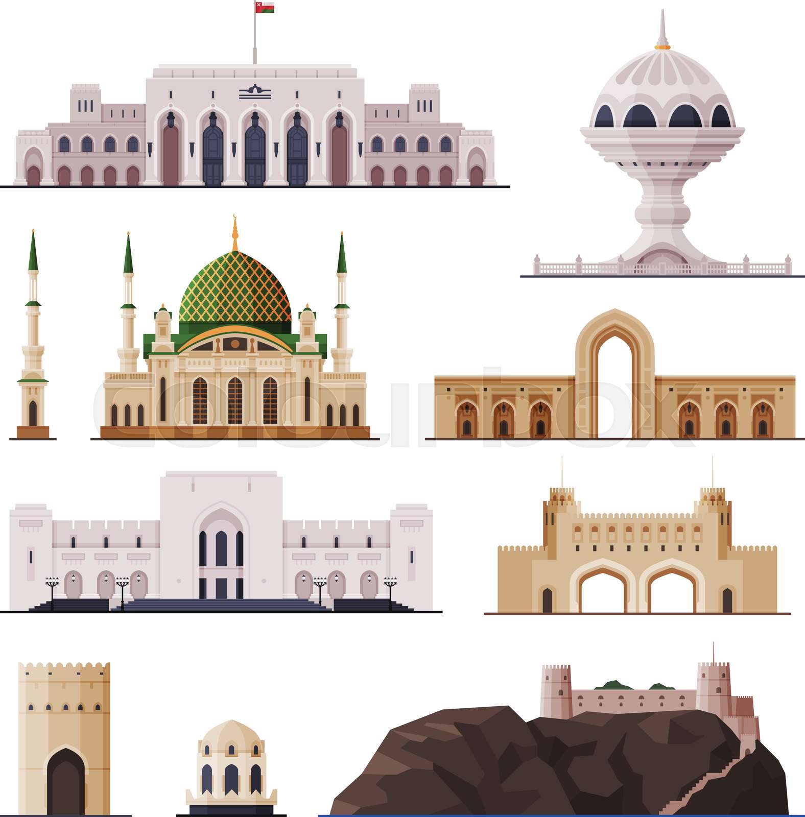 Travel to Oman, Muscat City Historical Building Collection, Famous ...