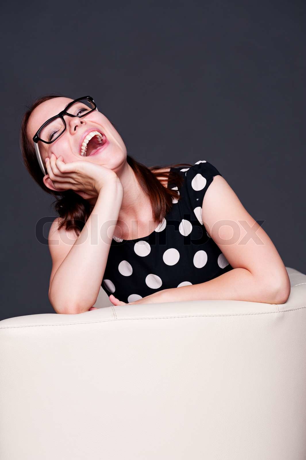 jolly and laughing woman | Stock image | Colourbox