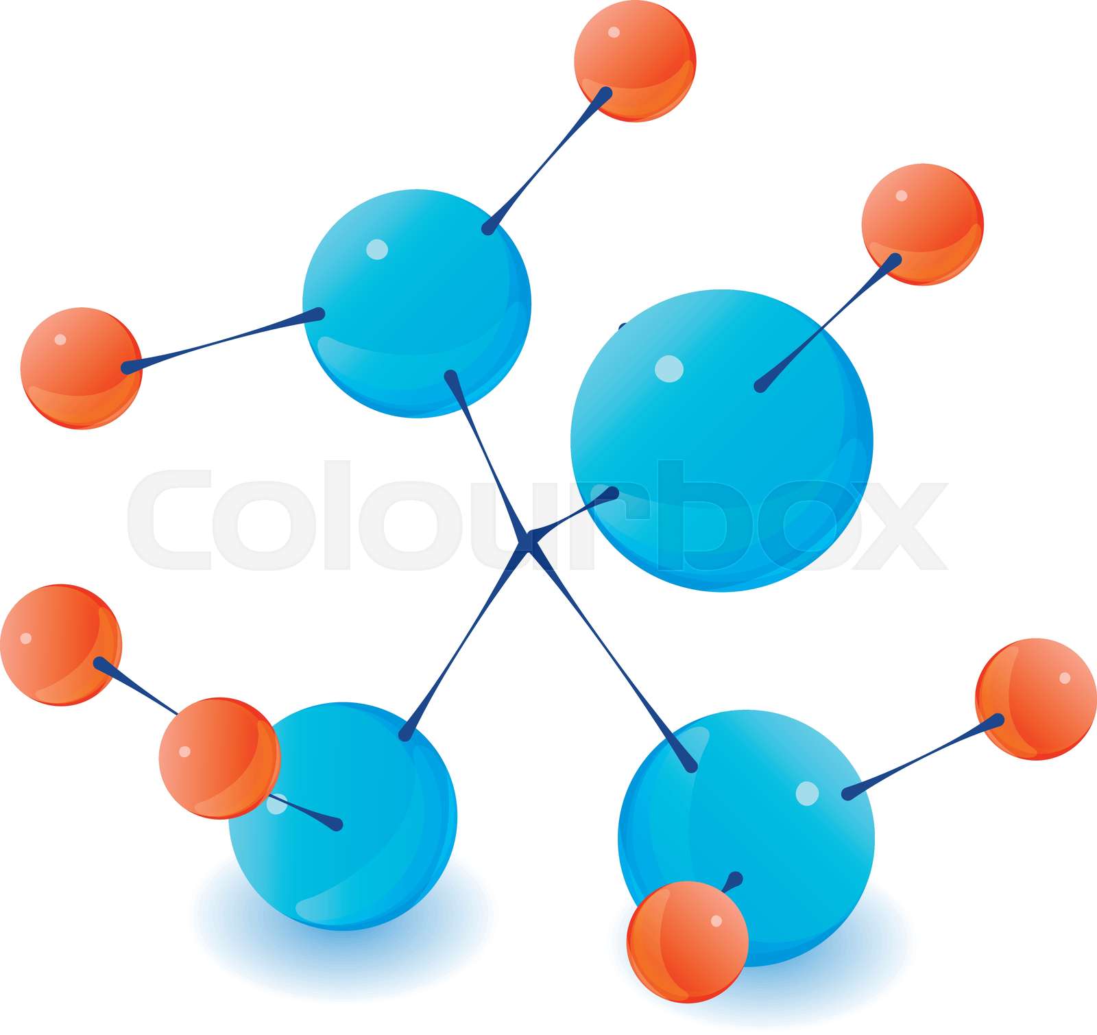 Neutral molecule icon, isometric style | Stock vector | Colourbox