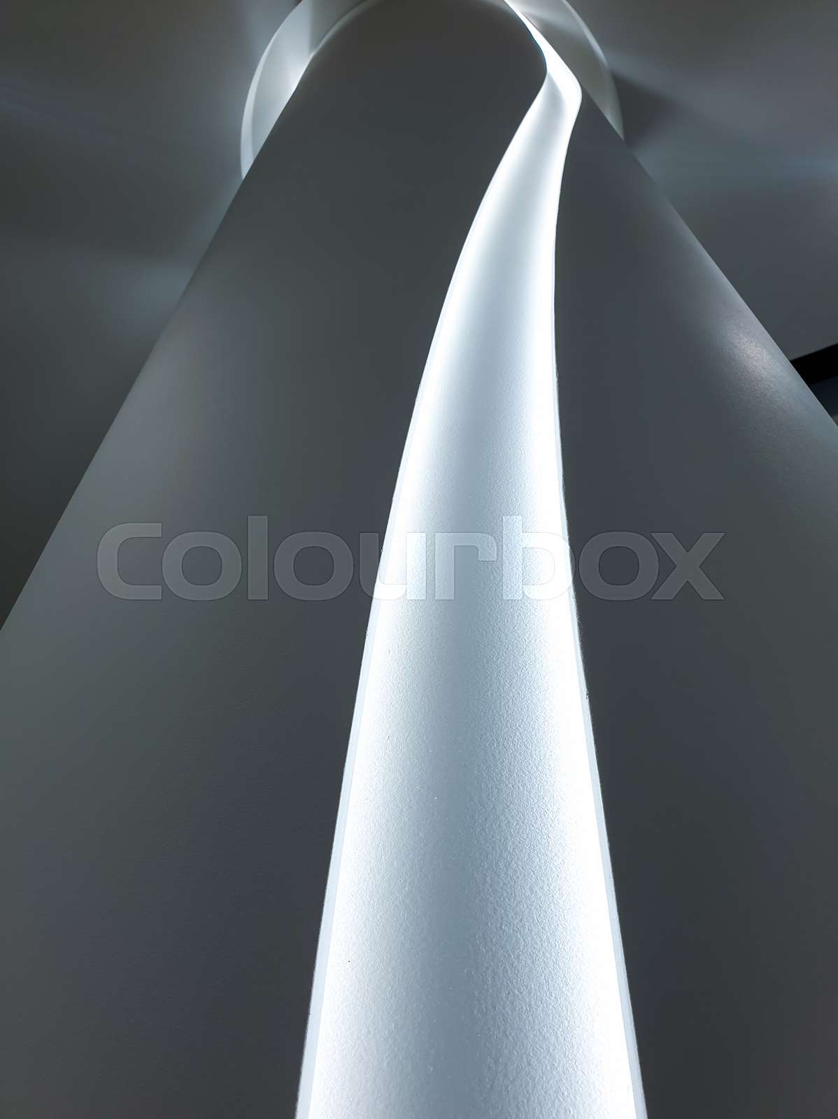 Abstract architecture image of curved illuminated column | Stock image ...