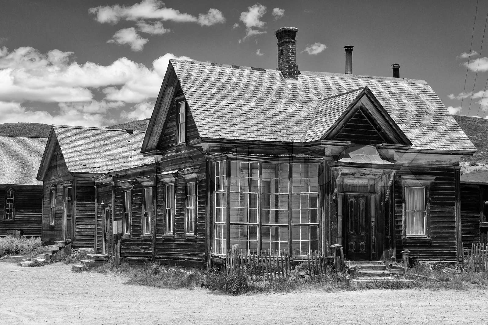 Old buildings in Bodie, an original ghost town from the late 1800s ...