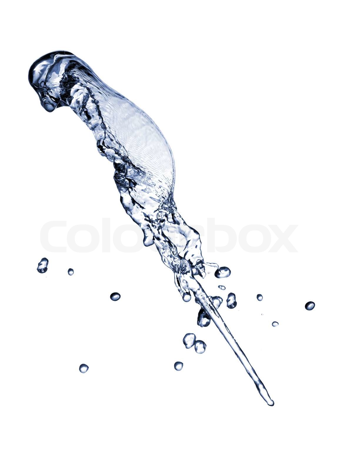 Water splah isolated on white | Stock image | Colourbox