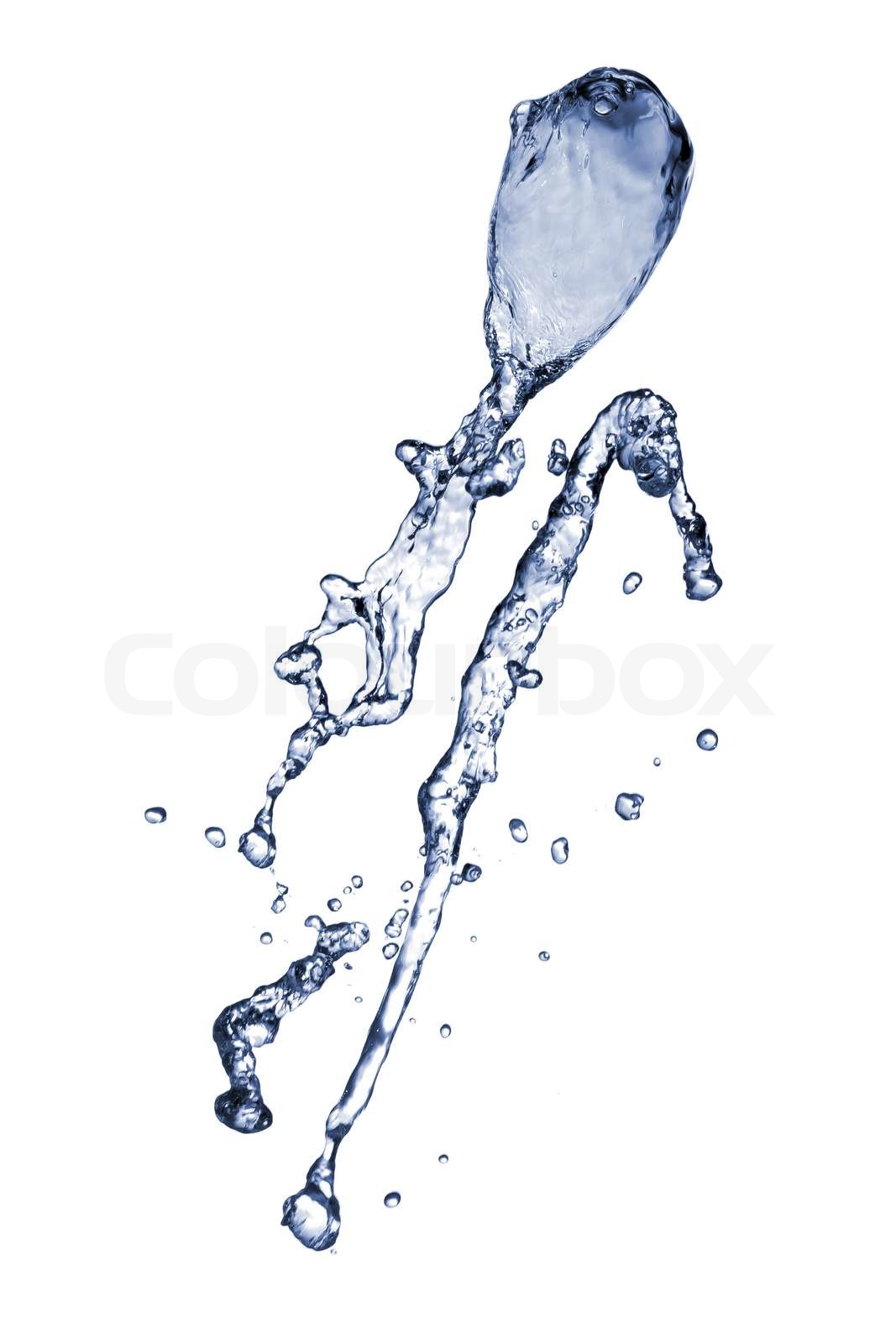 Water splah isolated on white | Stock image | Colourbox