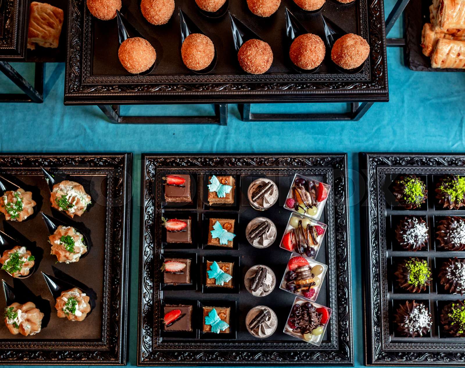 different types of sweets on a tray | Stock image | Colourbox