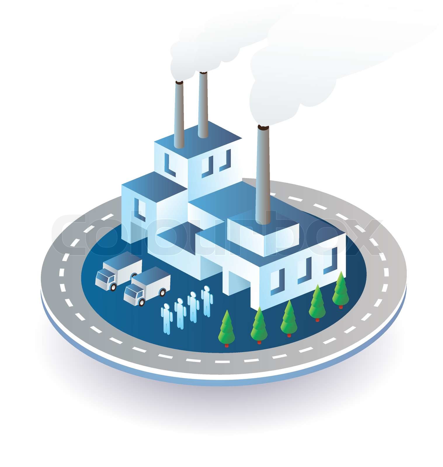 Industrial plant | Stock vector | Colourbox