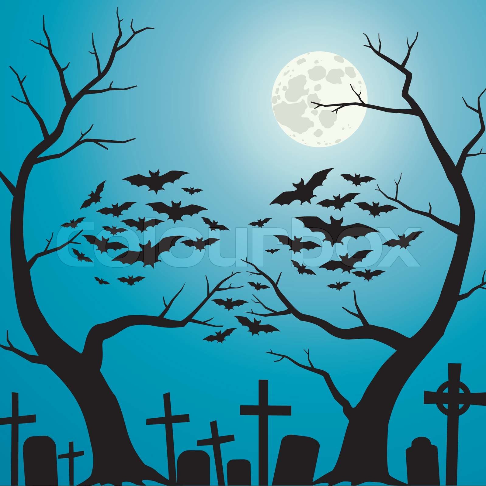cemetery | Stock vector | Colourbox