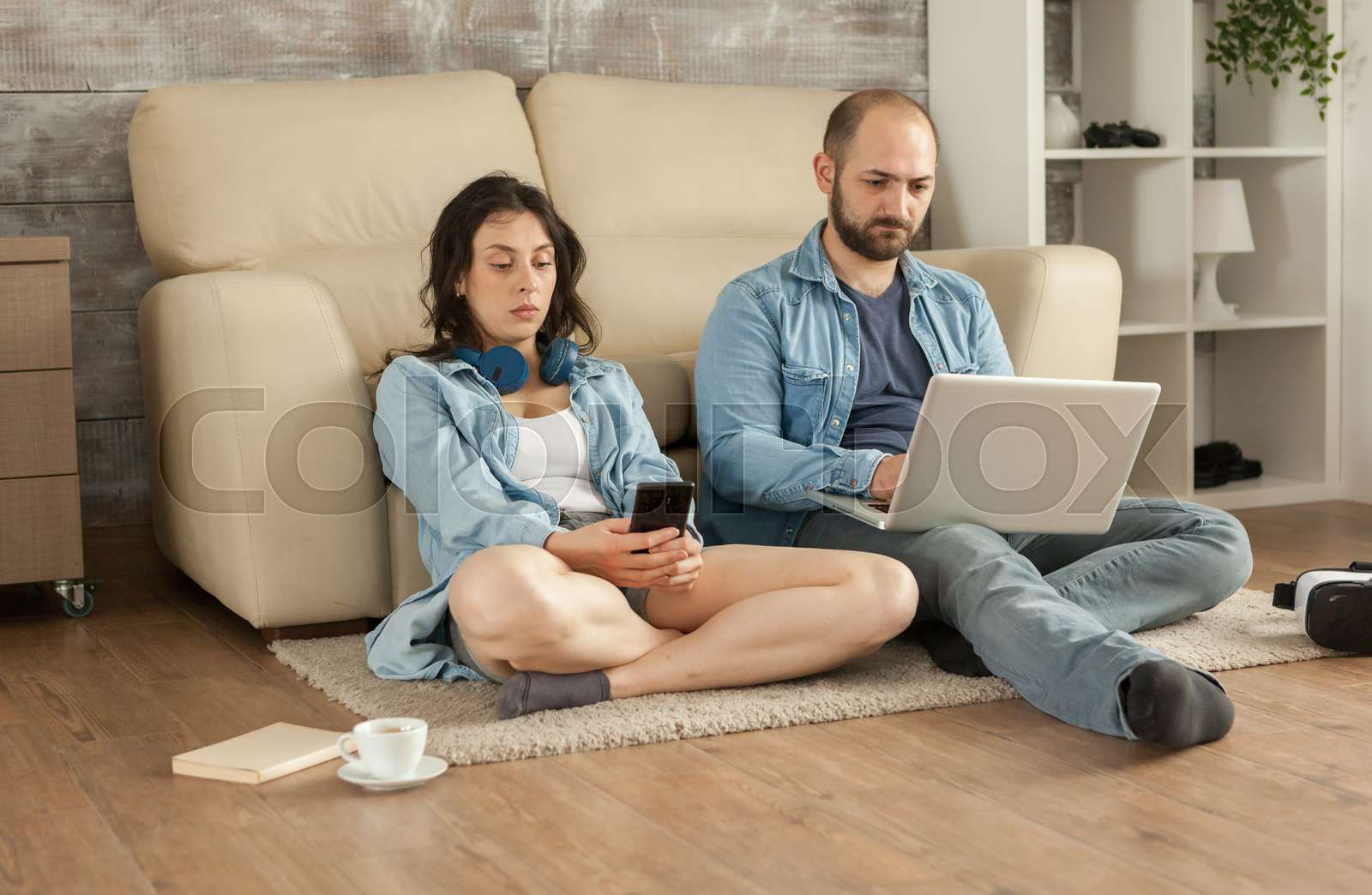 Distant young couple | Stock image | Colourbox