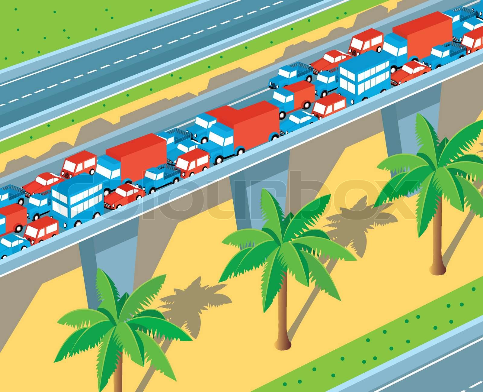 Isometrische Autobahn | Stock-Vektor | Colourbox