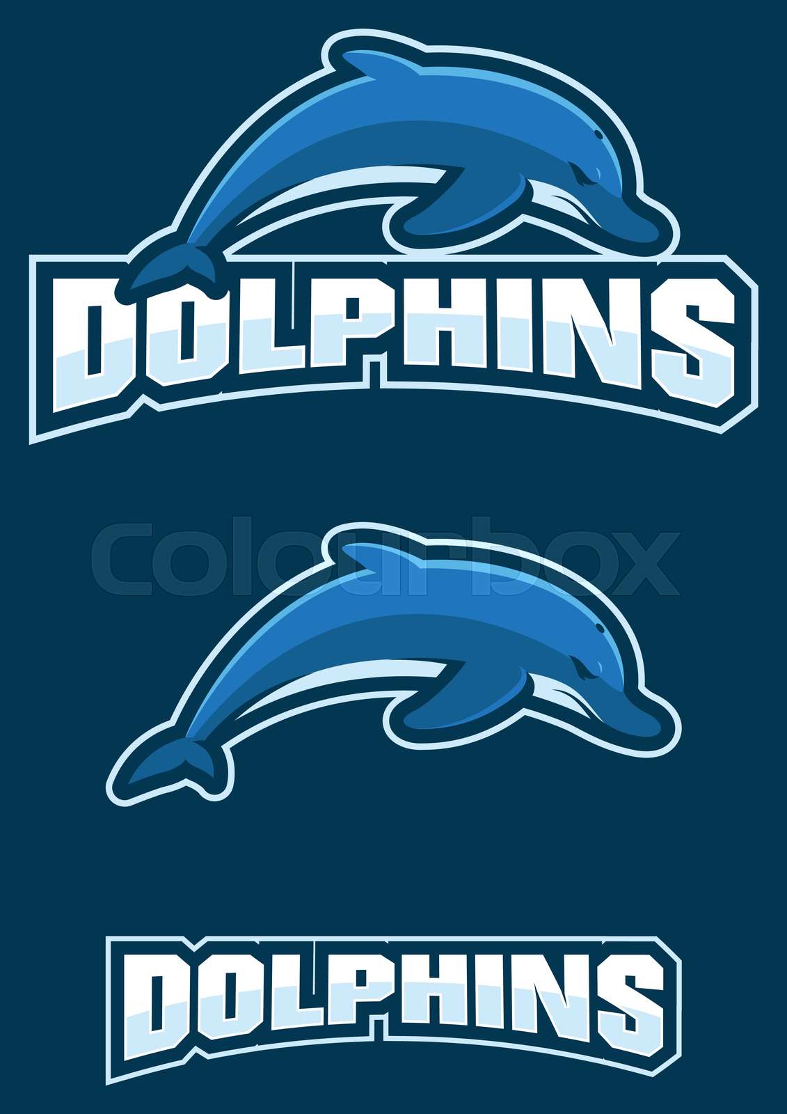Dolphins Mascot Logo | Stock vector | Colourbox