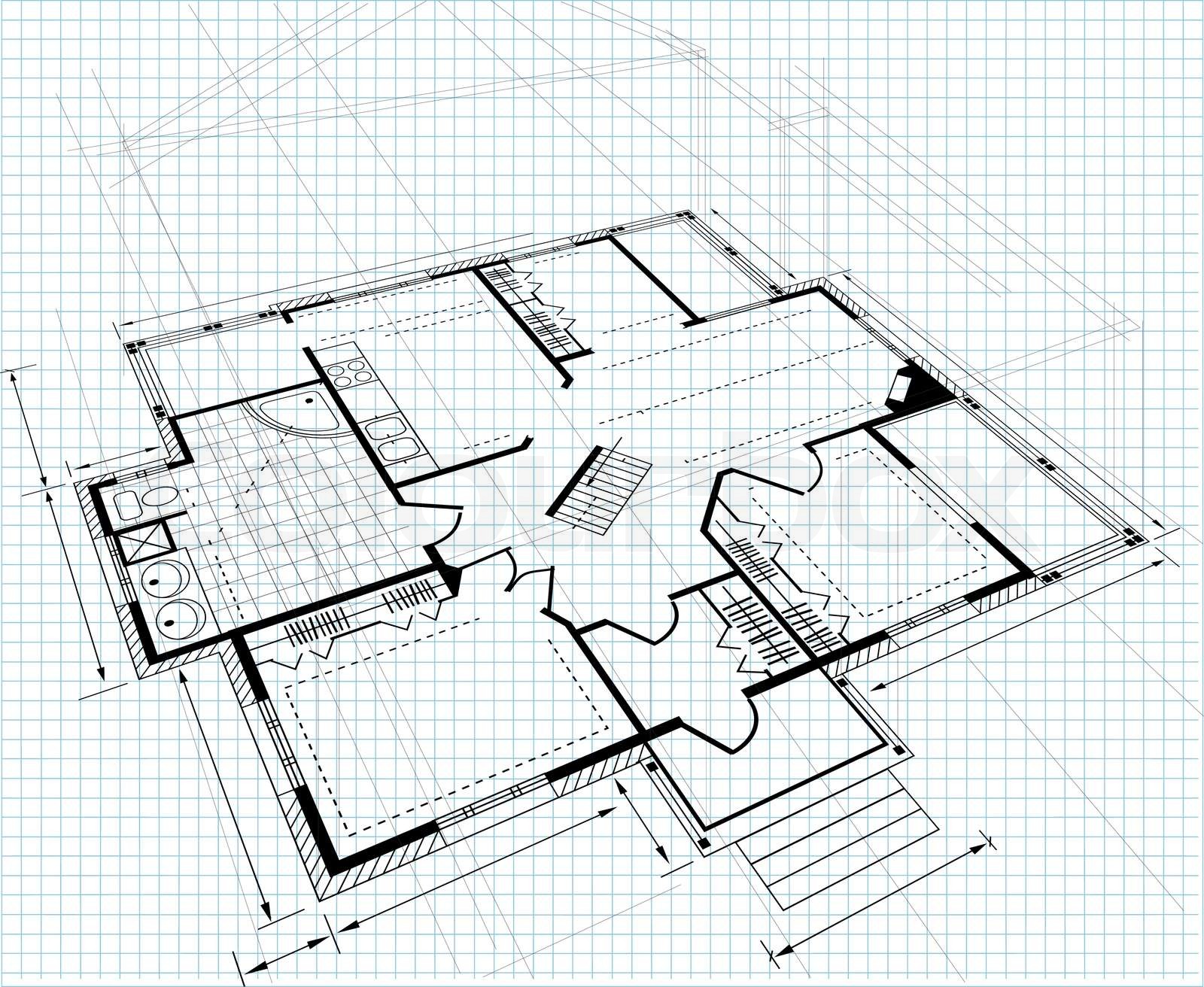 Plan a country house | Stock vector | Colourbox