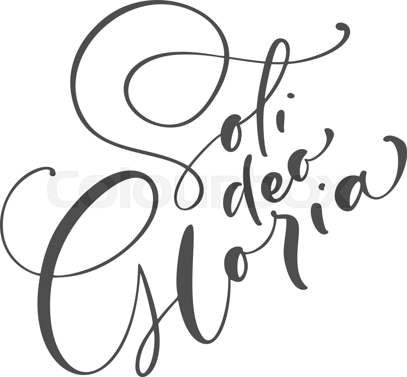 Christian vector calligraphy lettering text Soli Deo Gloria. One of ...