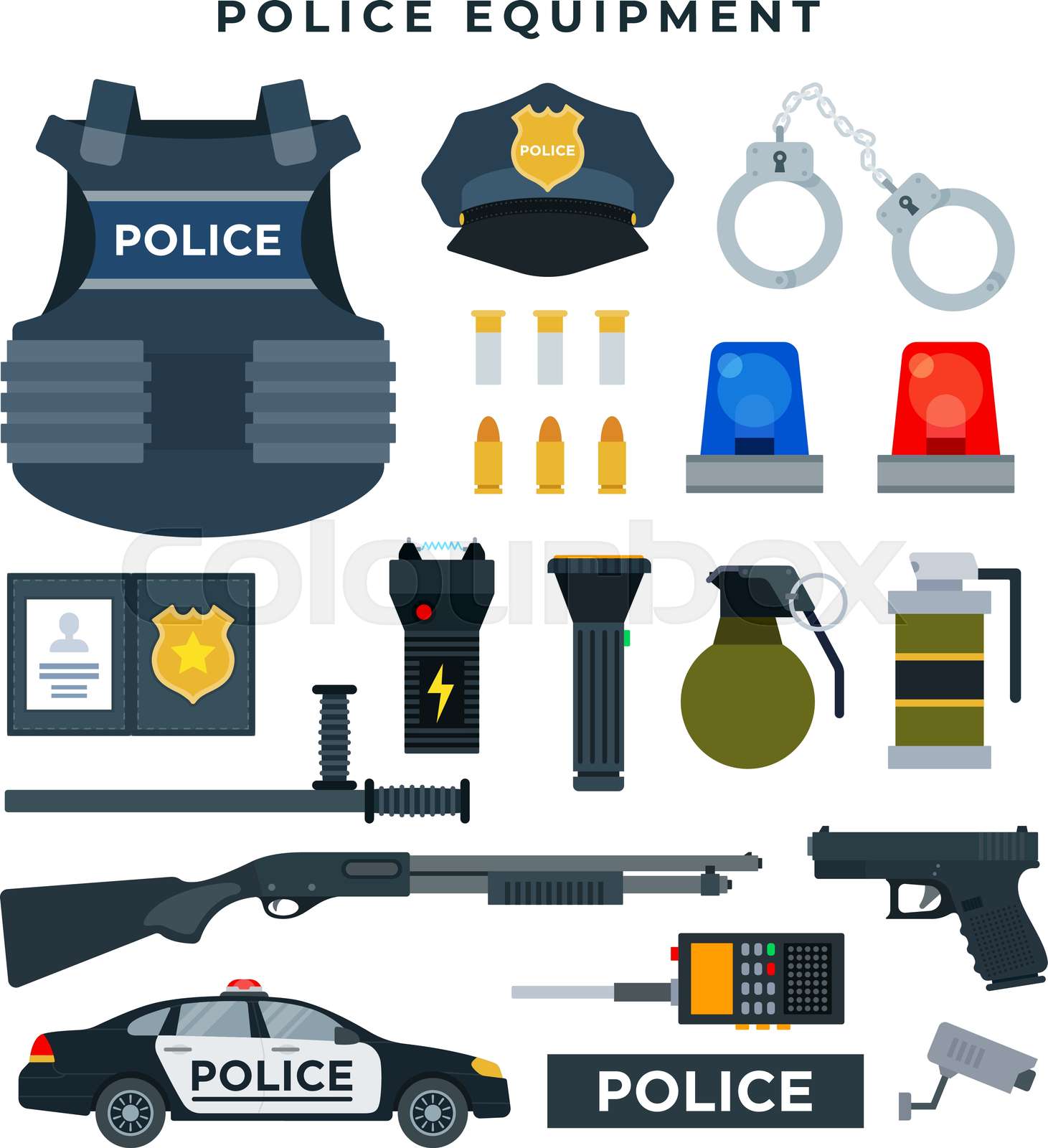 Policeman Tools Clipart