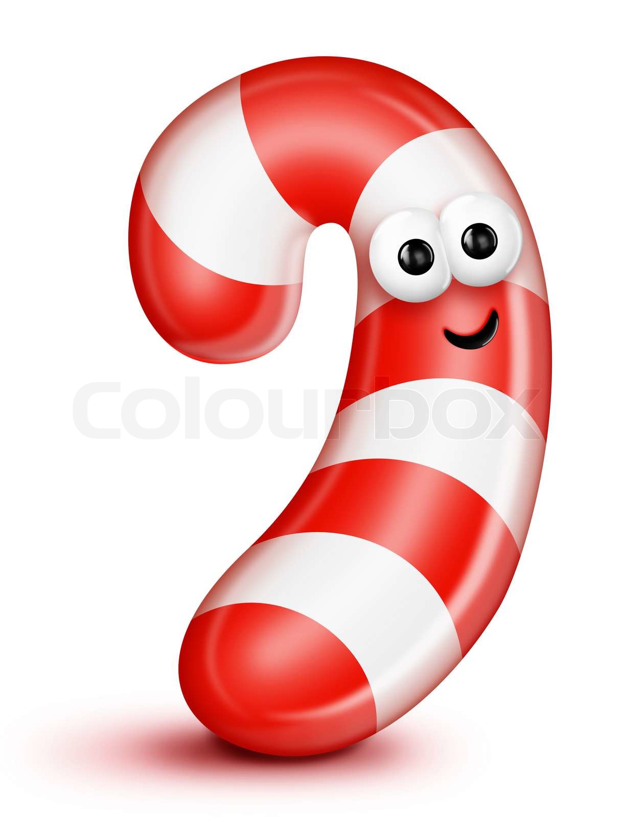 Whimsical Cartoon Candy Cane | Stock image | Colourbox