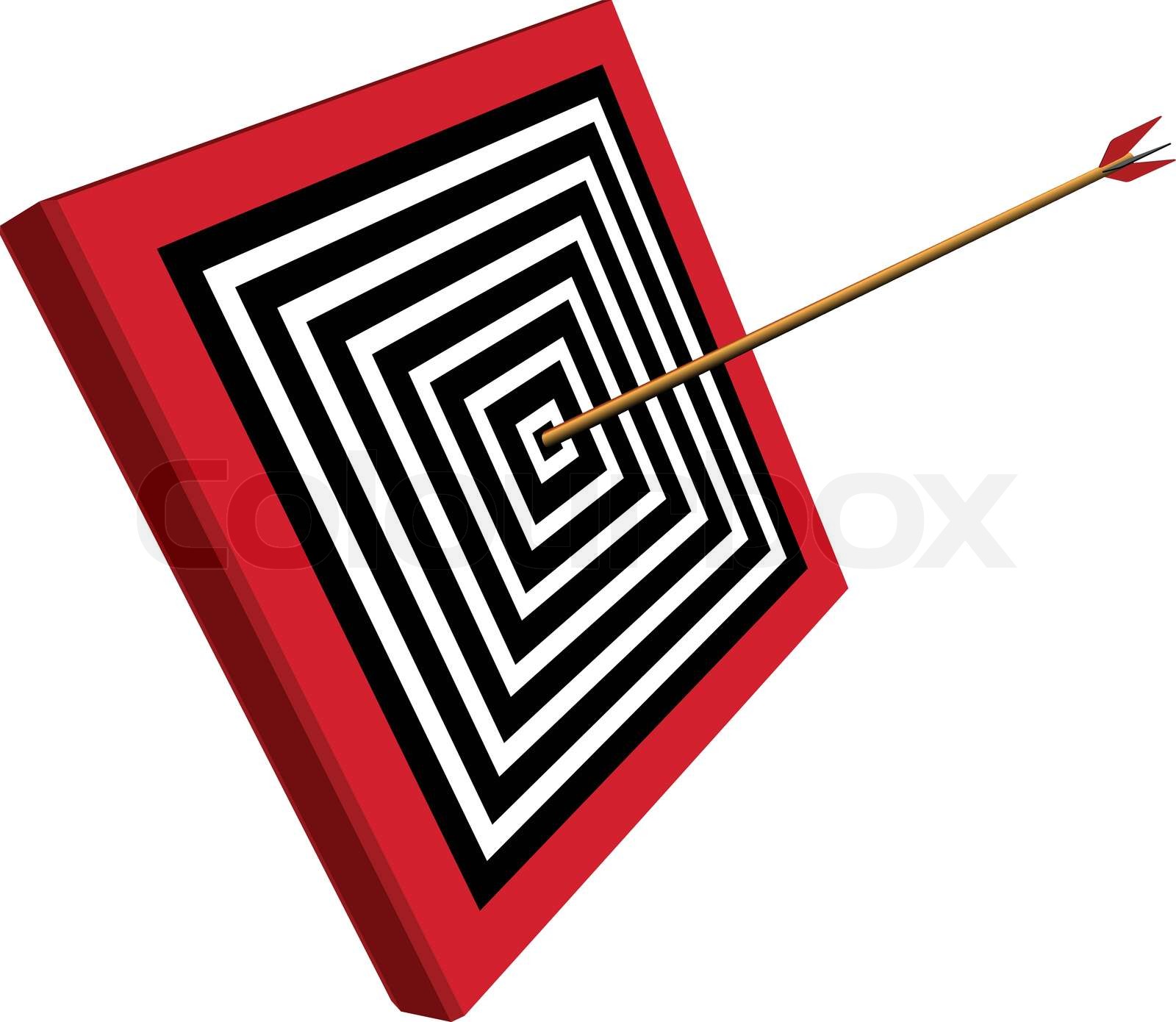 square target and arrow | Stock vector | Colourbox