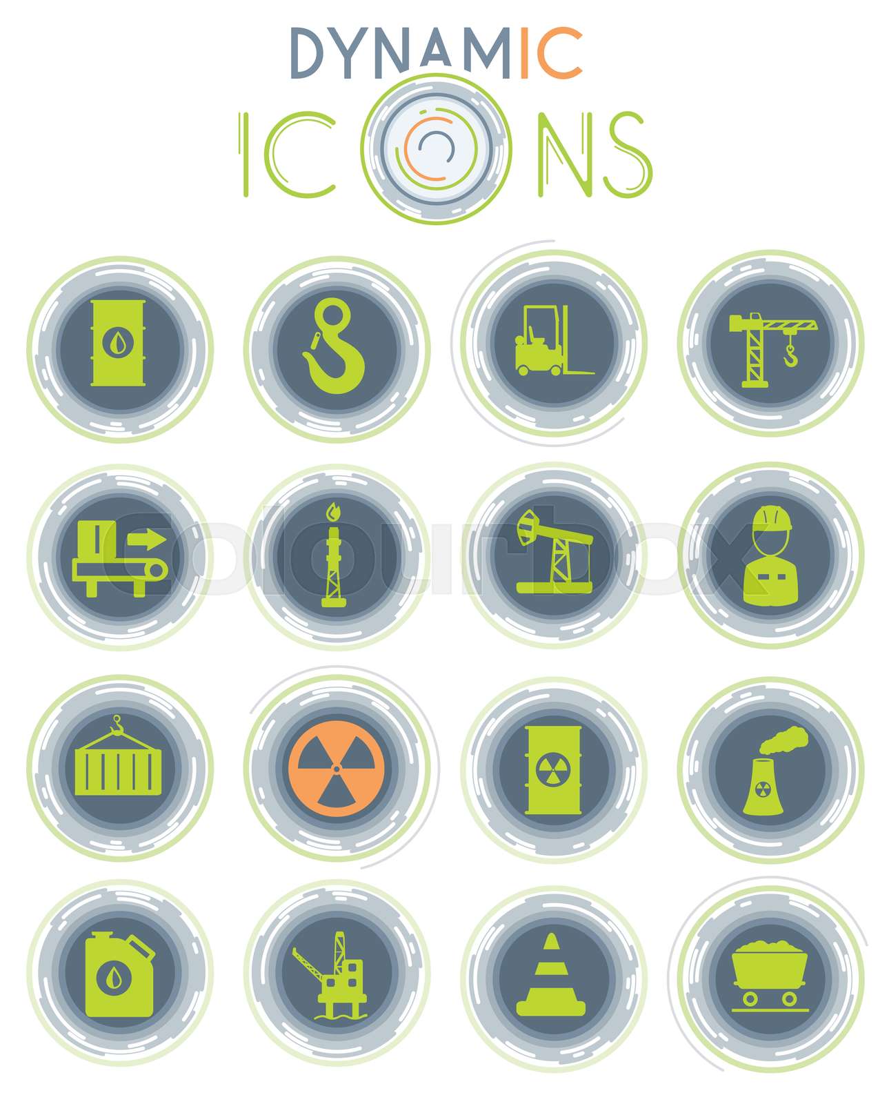 Industrial dynamic icons | Stock vector | Colourbox