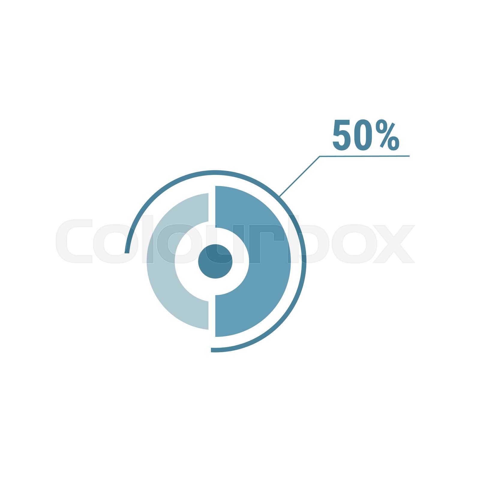 Circle diagram fifty percent pie chart 50. Circle percentage vector ... Circle diagram fifty percent pie chart 50. Circle percentage vector ...