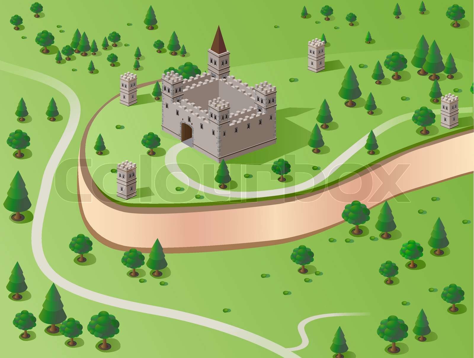 Vector castle | Stock vector | Colourbox