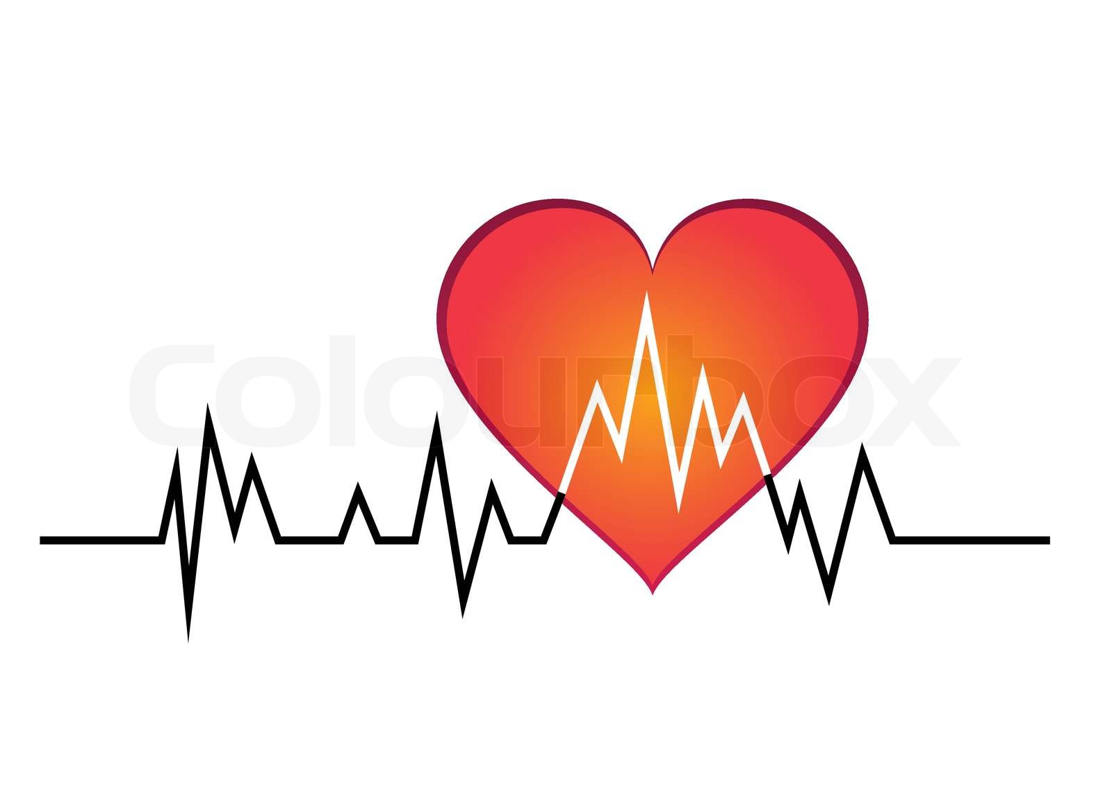 Herz-kardiogramm Messung Herzschlag | Stock-Vektor | Colourbox