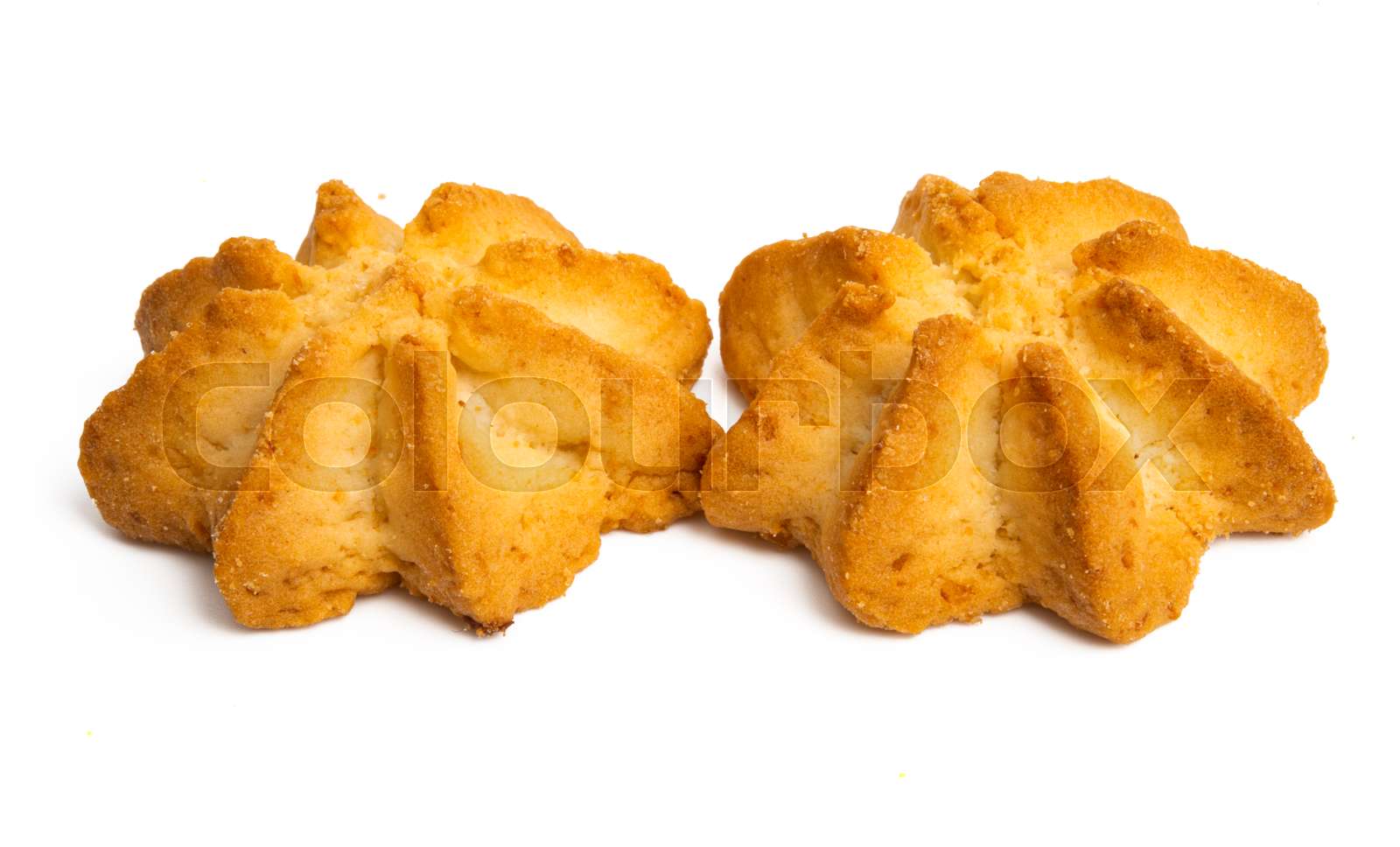 shortbread cookies isolated | Stock image | Colourbox