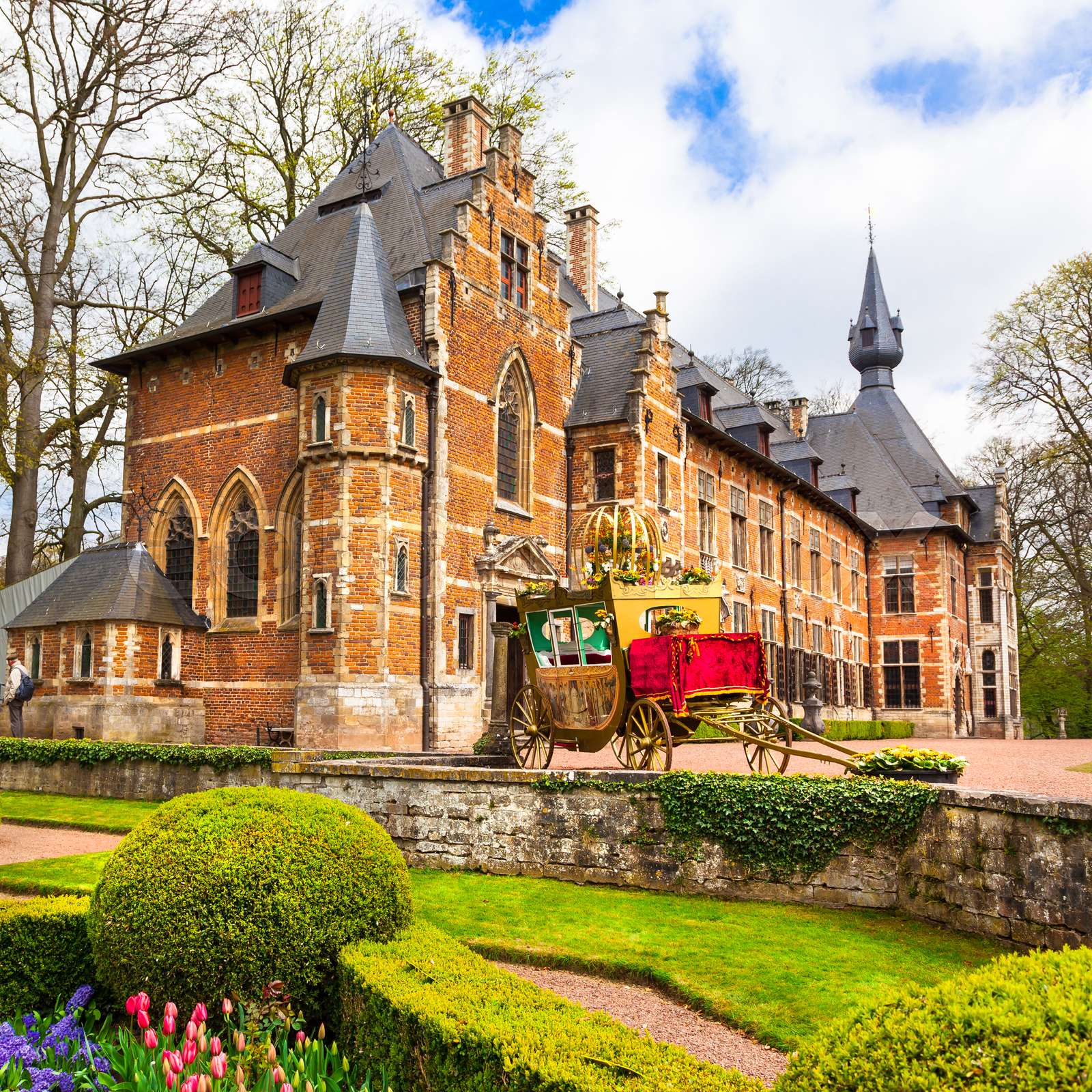 castles of Belgium -Groot-Bijgaarden with famous gardens | Stock image ...