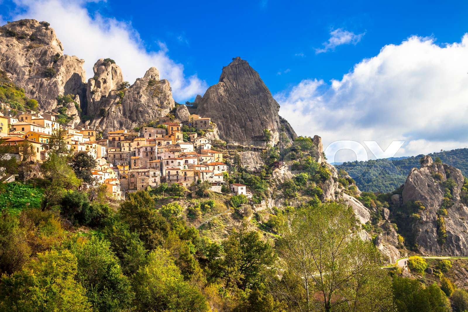 Castelmezzano -mountain village. Italy, Basilicata | Stock image ...